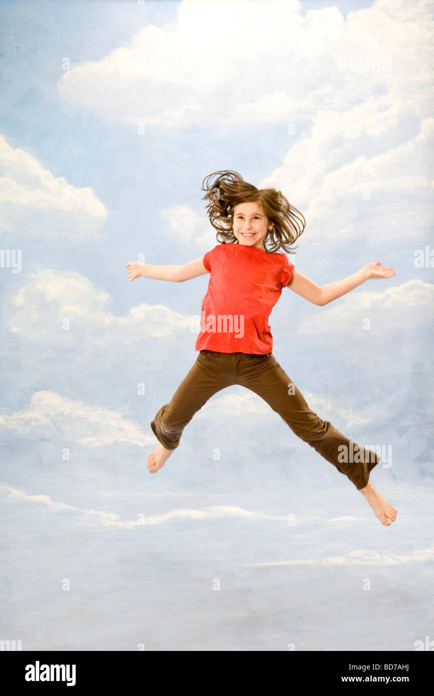 Child jumping in air Stock Photo - Alamy