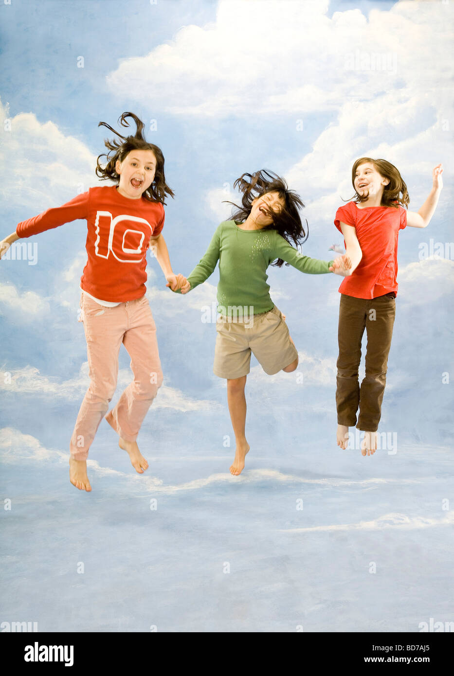 Children jumping in air Stock Photo - Alamy