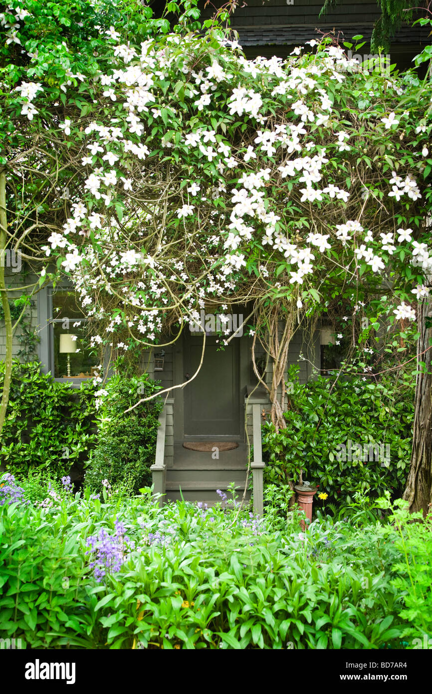 lush summer garden Pacific Northwest Stock Photo - Alamy