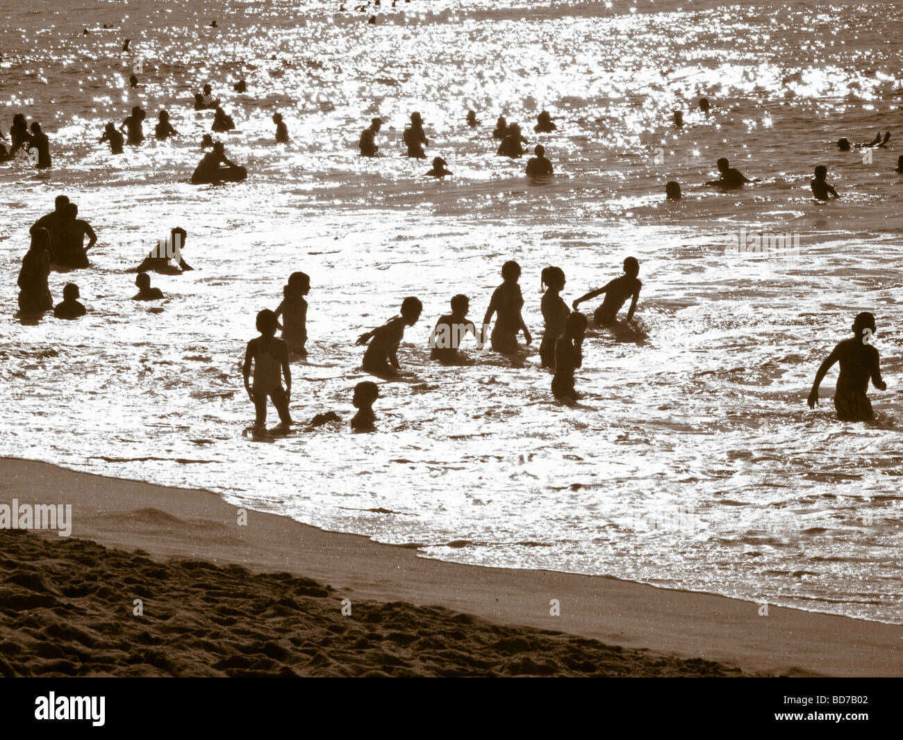Many people at the beach Stock Photo - Alamy