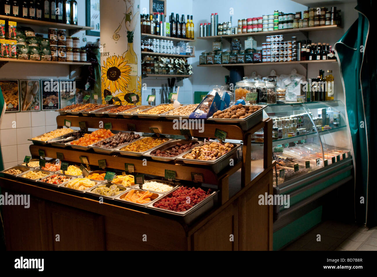 Halles Castellane Market Hall Dried fruit Stall Montpellier France ...