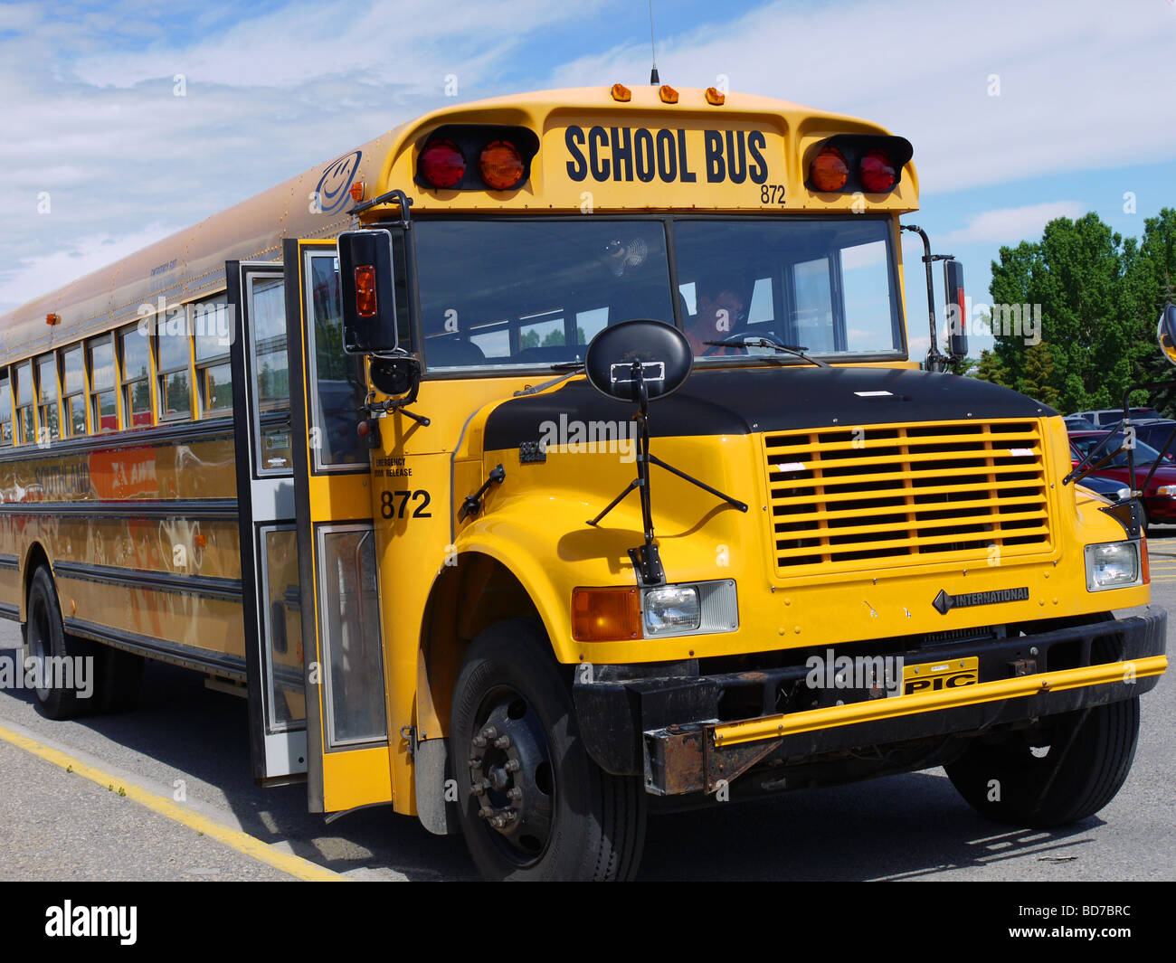 Typical Yellow School bus in Calgary is the largest city in the ...