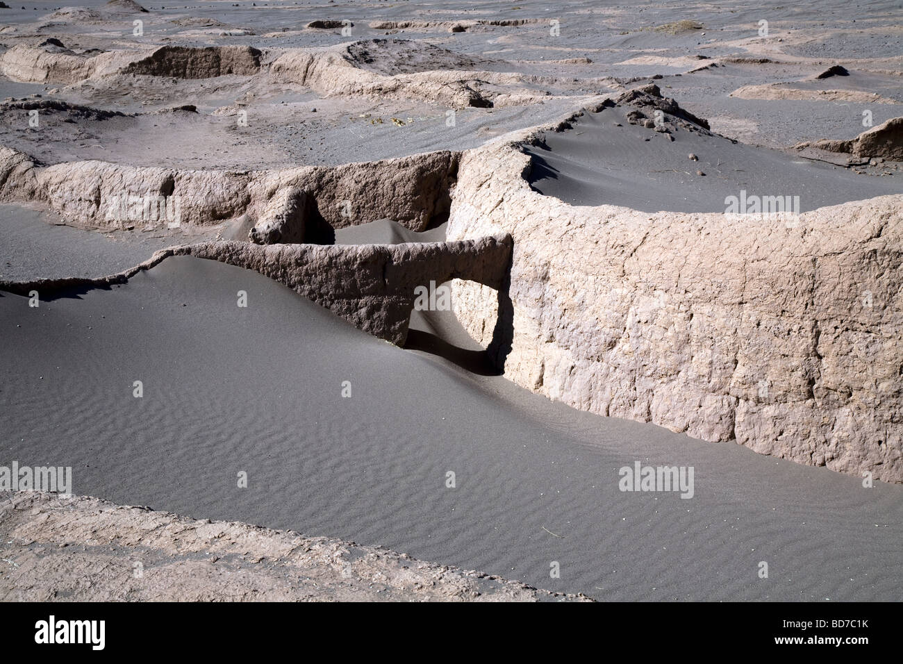 The Tulor Village, archaeological ruins in the Atacama Desert, near San ...