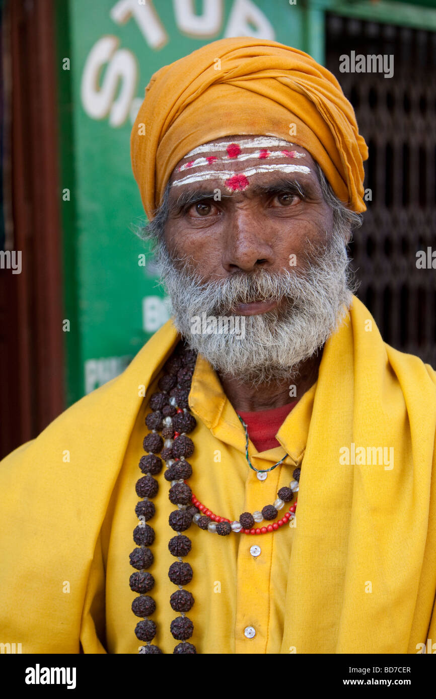 Sadhu holy man at hindu pilgrimage site hi-res stock photography and ...