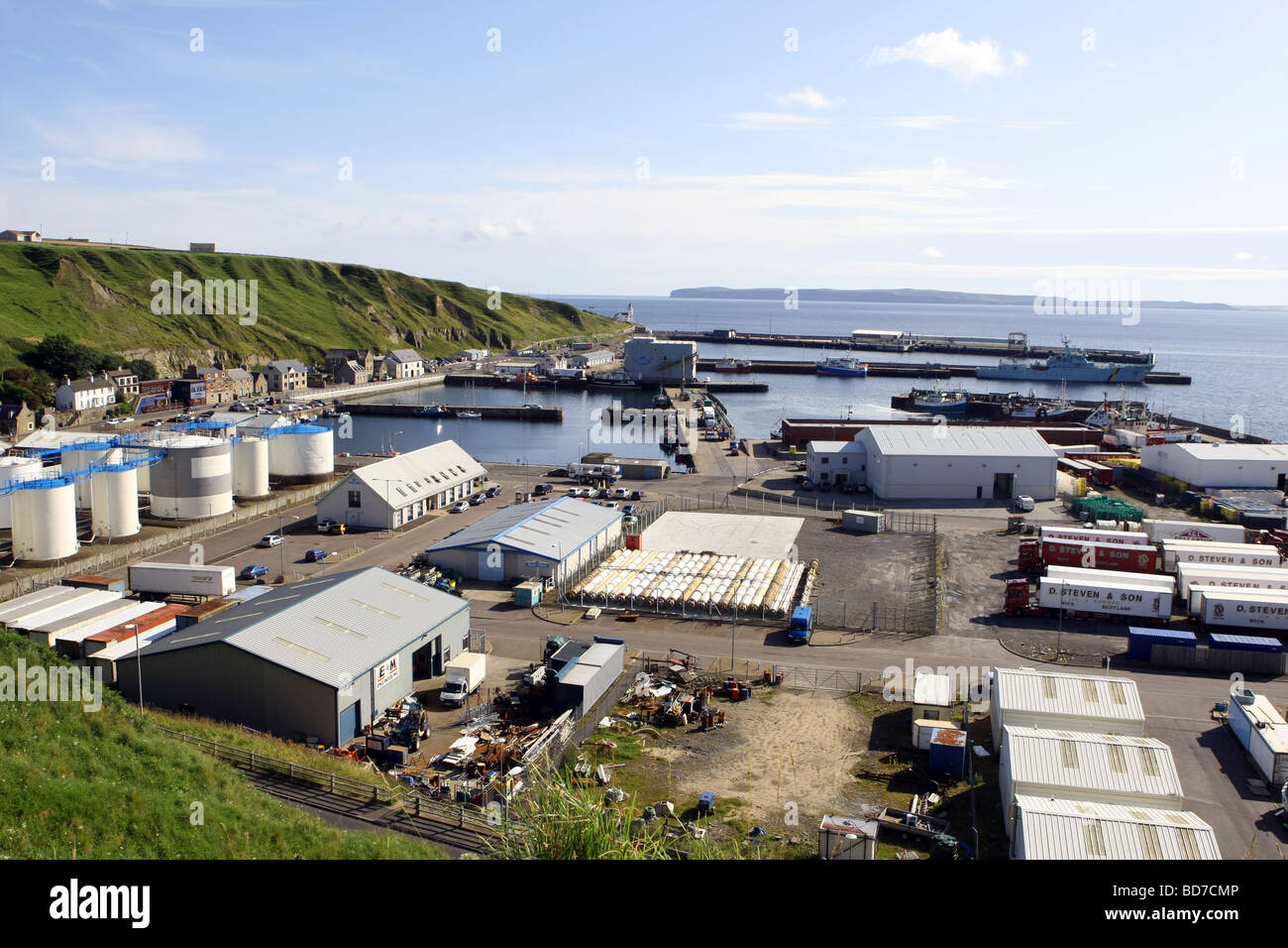 Scrabster Harbour in the North of Scotland, UK, which is an important ...