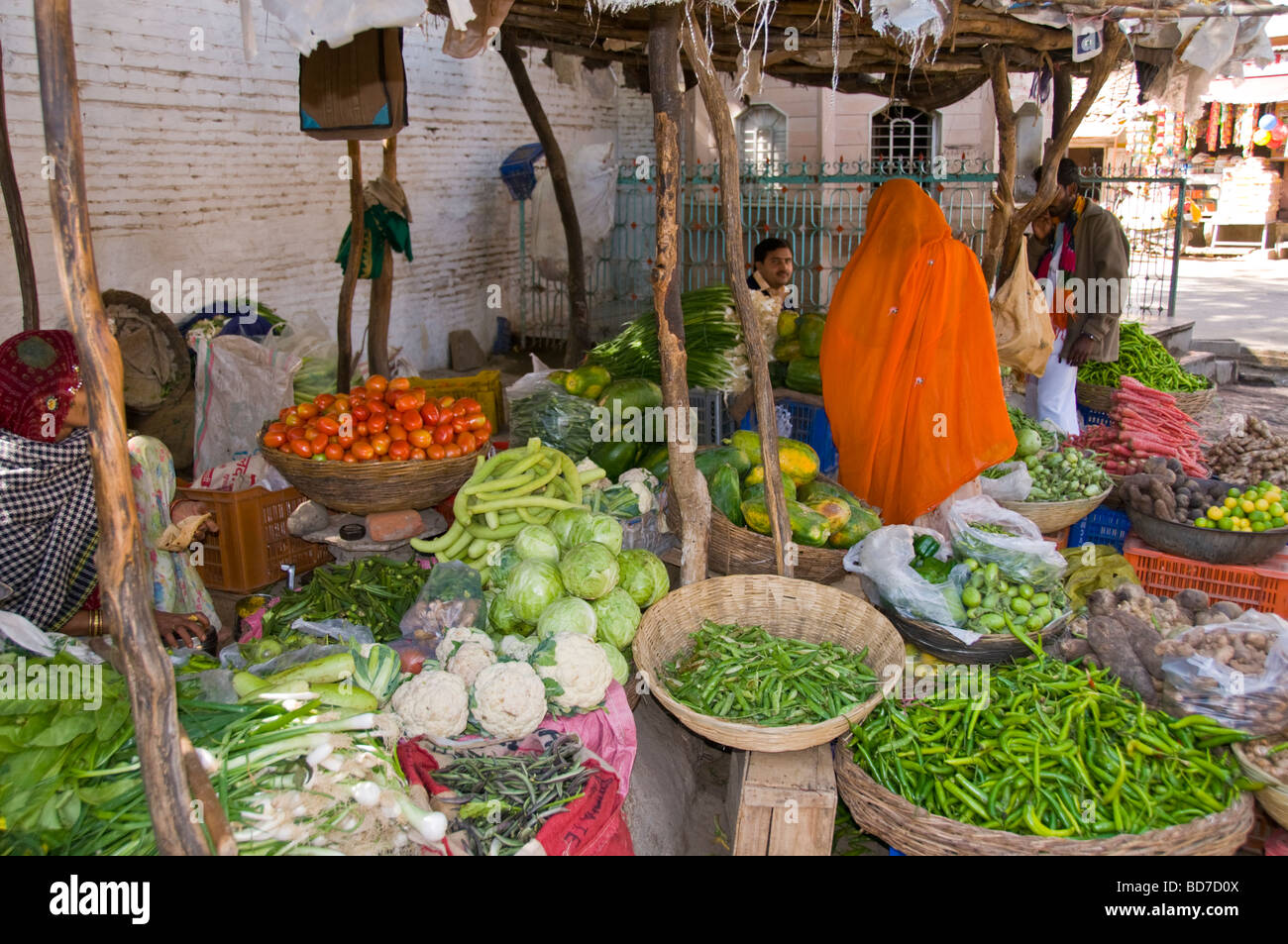 Indian Market Day Scenes, Local Village Town, Narsbad ,Rajasthan, India ...