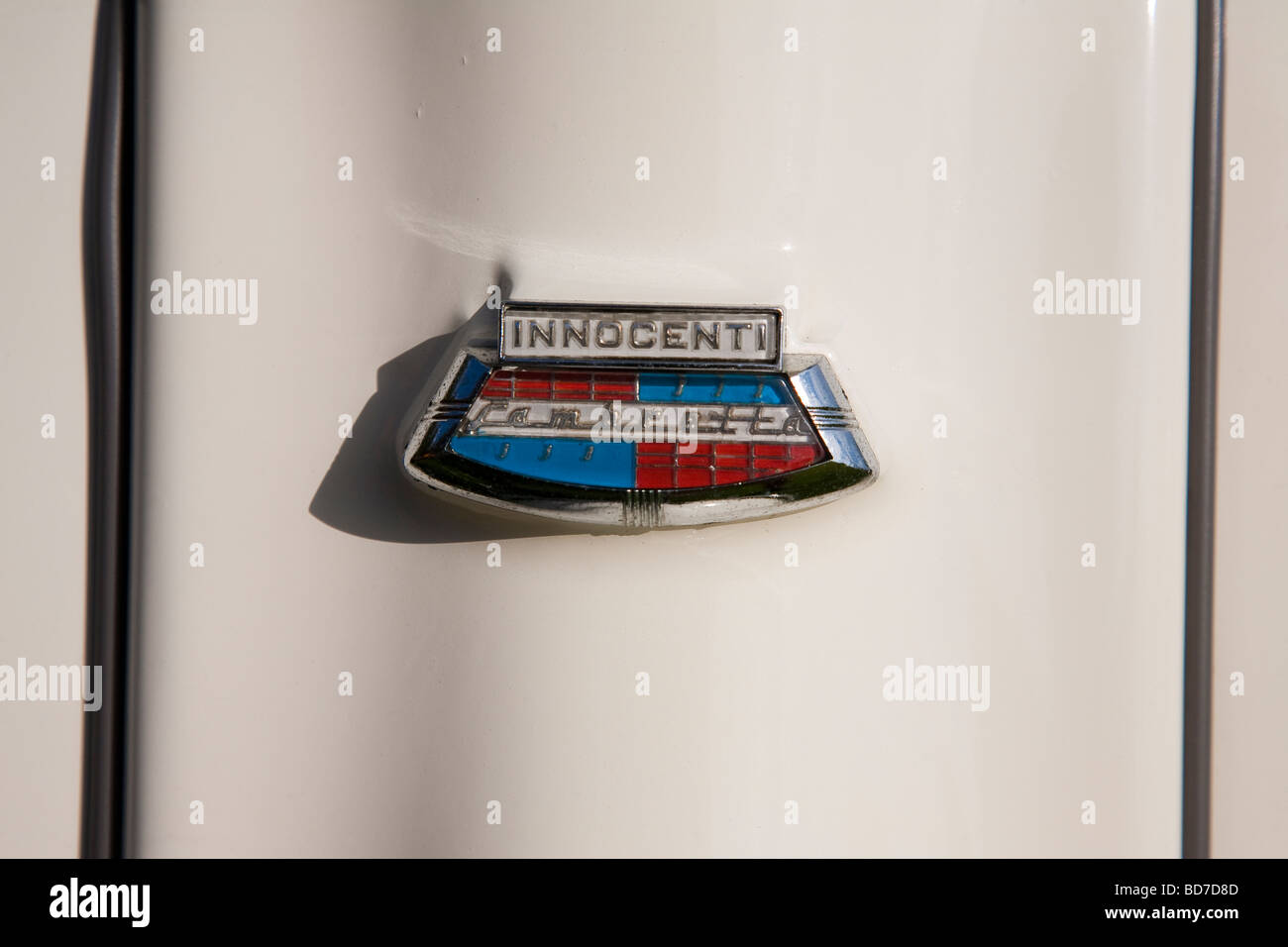 Innocenti Lambretta Badge on 1960s Scooter Stock Photo - Alamy