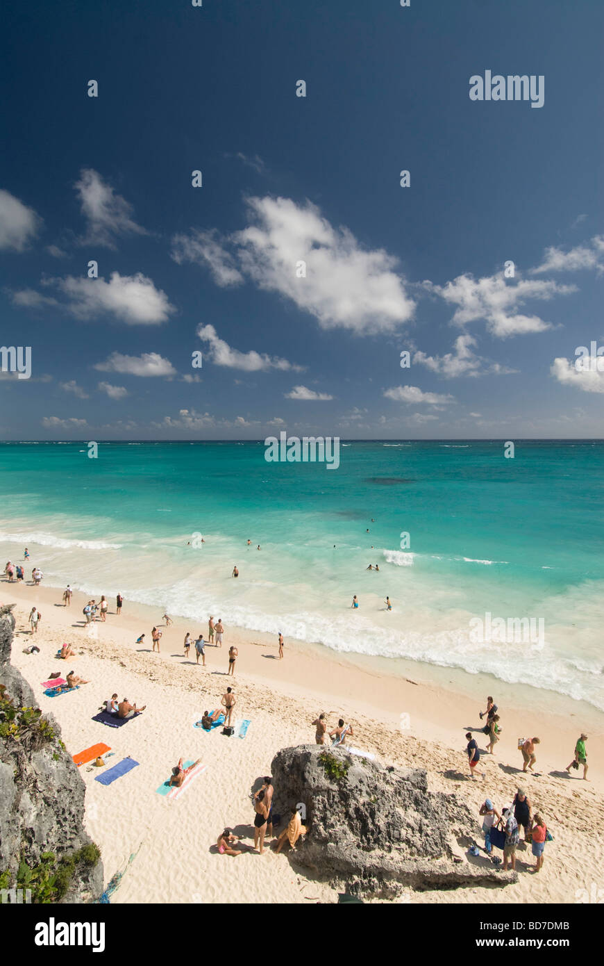 Mexico, Quintana Roo, Tulum, the Mayan ruins of Tulum, Tulum Beach ...