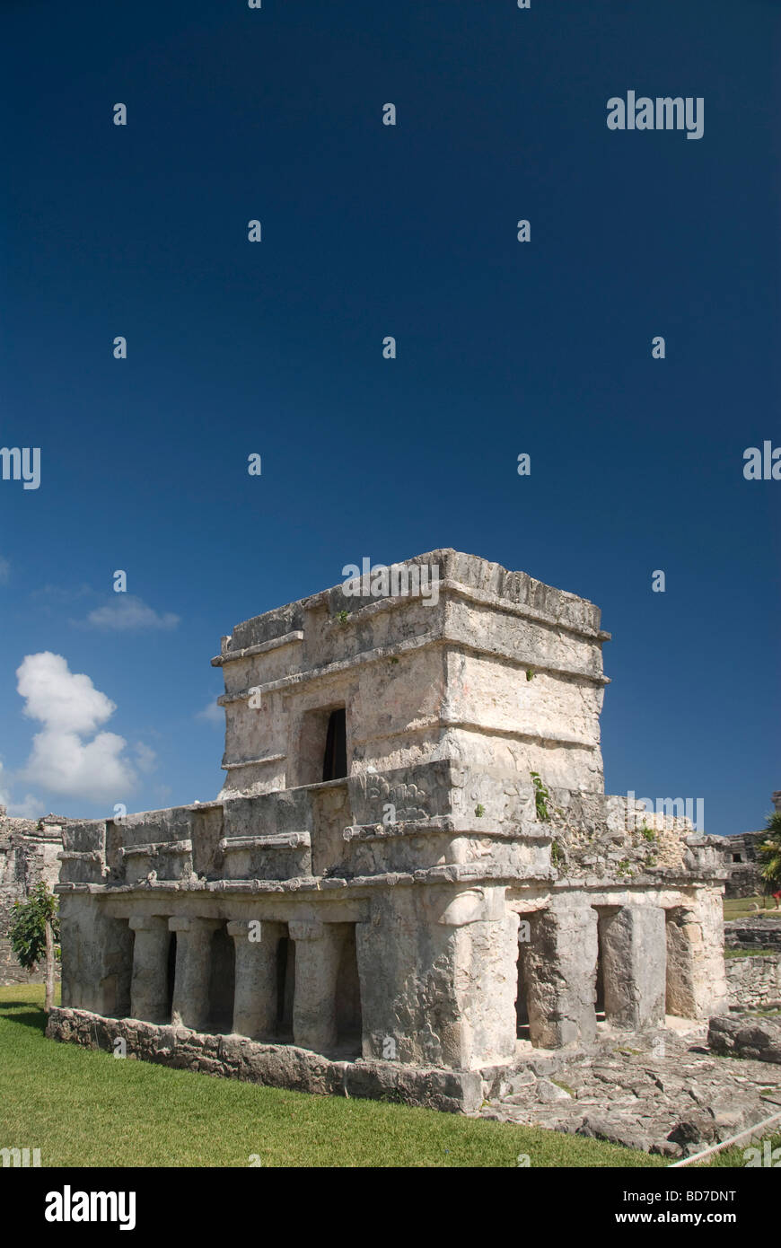 Mexico, Quintana Roo, Tulum, the Mayan ruins of Tulum, Temple of ...