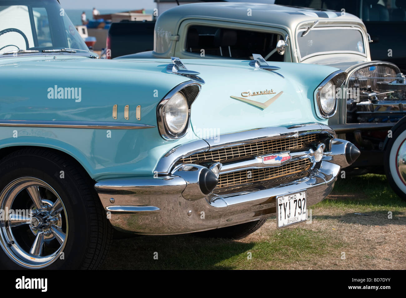 Blue 1957 chevy chevrolet hi-res stock photography and images - Alamy