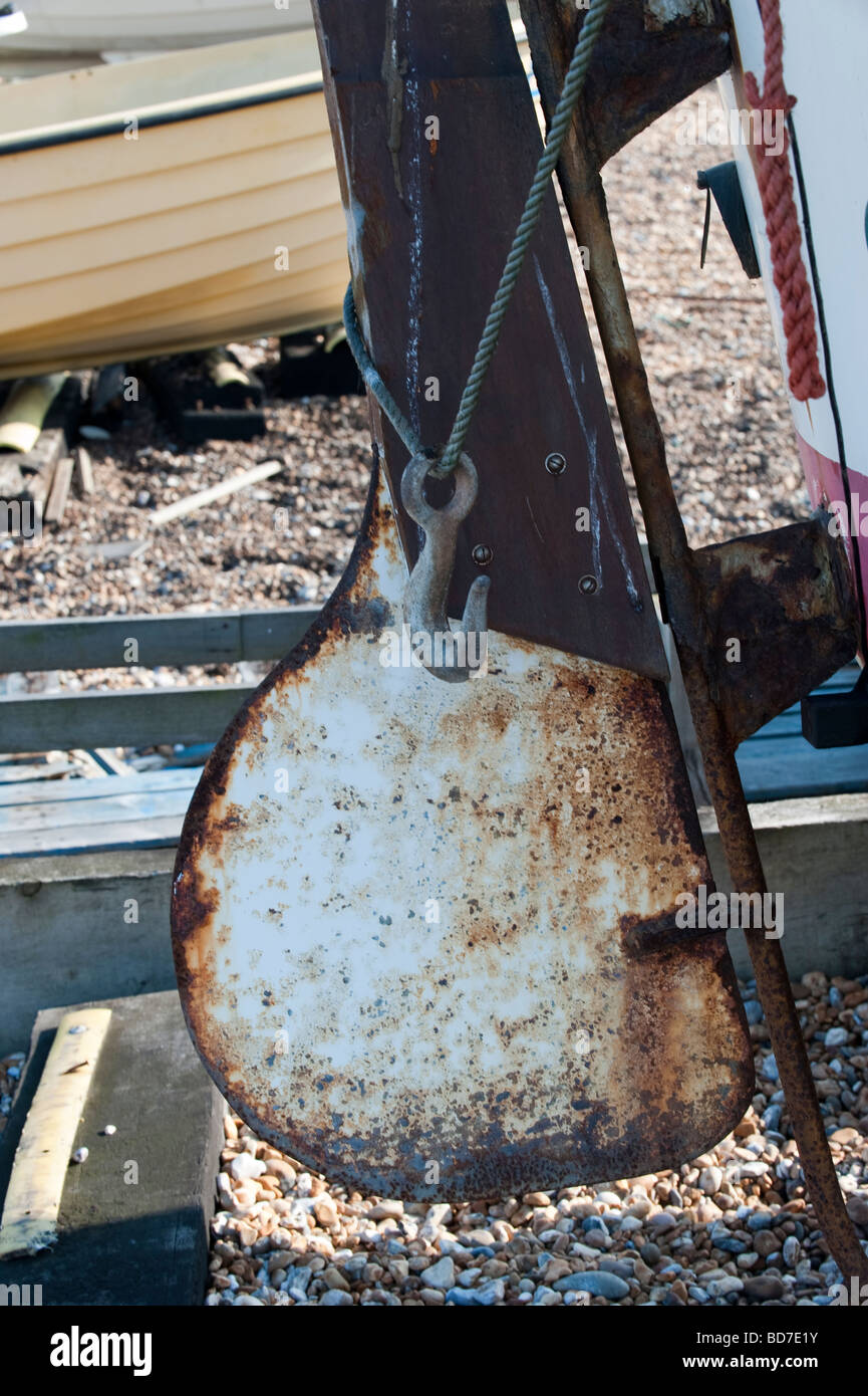 Rusting rudder of a sea going boat Stock Photo - Alamy