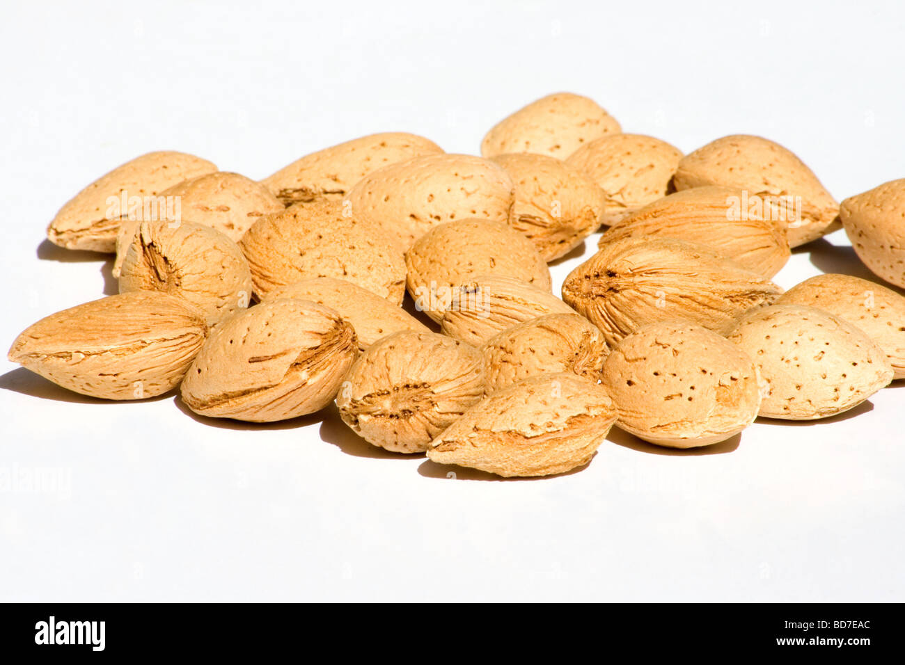 Close up group almonds Cut Out Stock Images & Pictures - Alamy