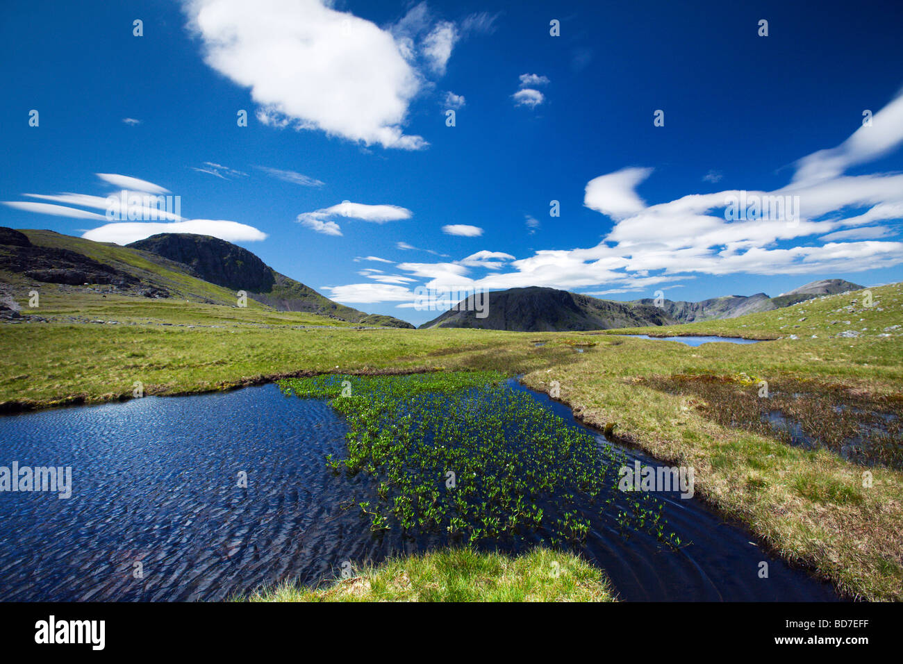 Brandreth Rock Pools High Level Footpath To 'Great Gable' In Distance ...