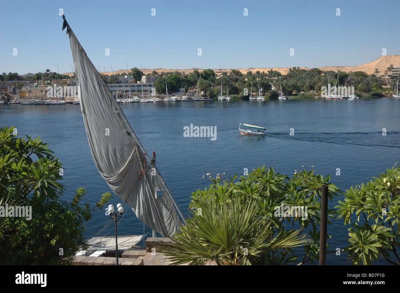 Scenic view of the Nile river in Aswan Egypt Stock Photo - Alamy