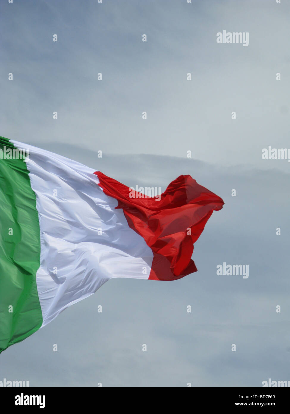 italian national flag flying in wind Stock Photo - Alamy