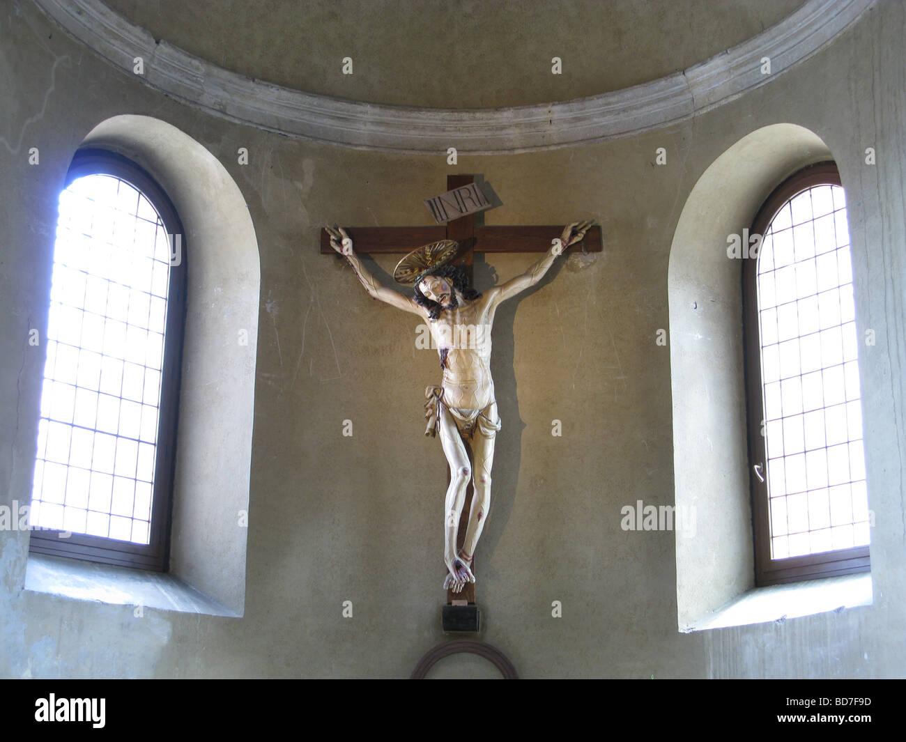 jesus on cross statue in santa maria in aracoeli church in rome italy ...