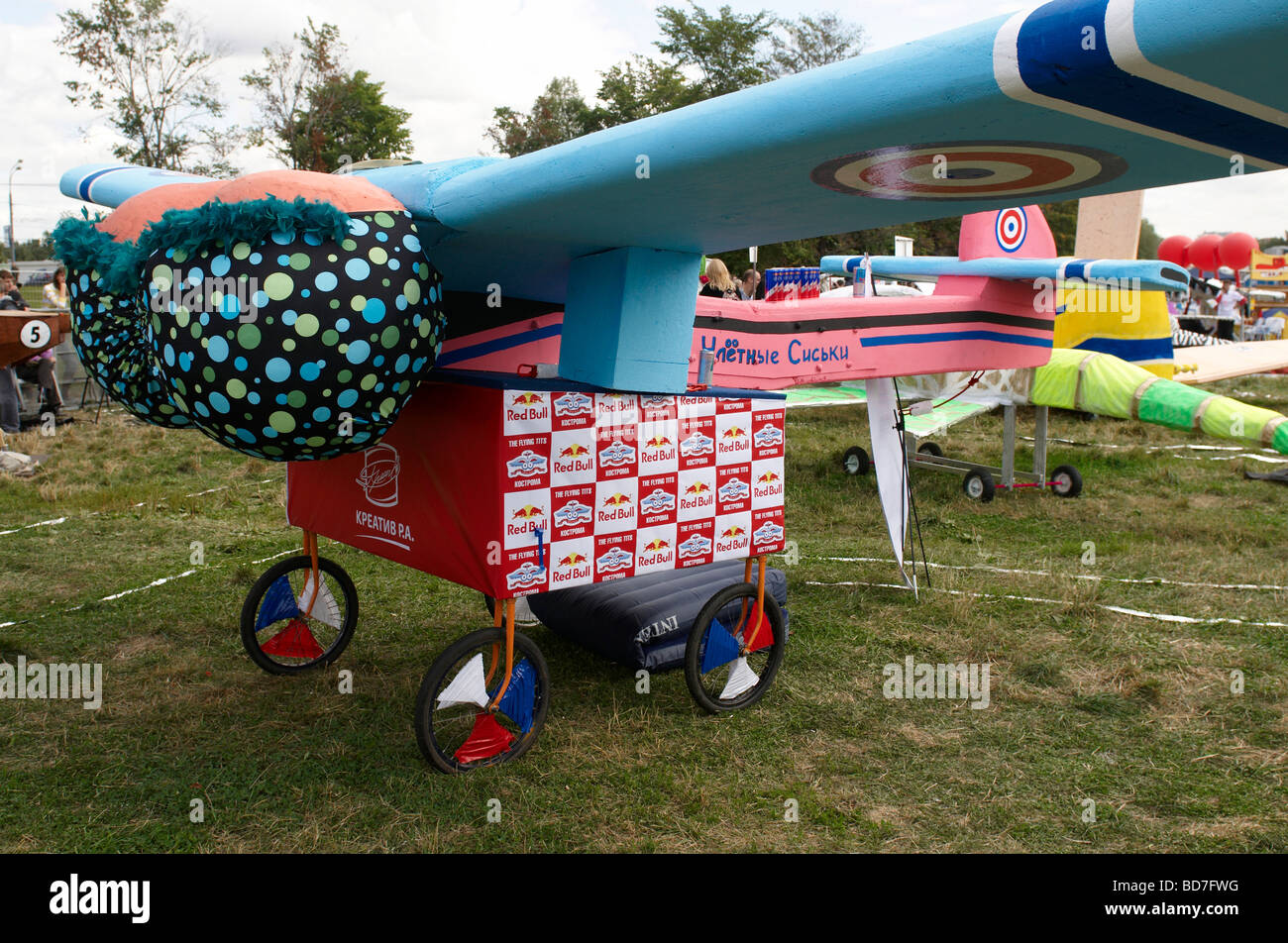 Handmade flying machine at the Red Bull Flugtag event in Moscow August ...