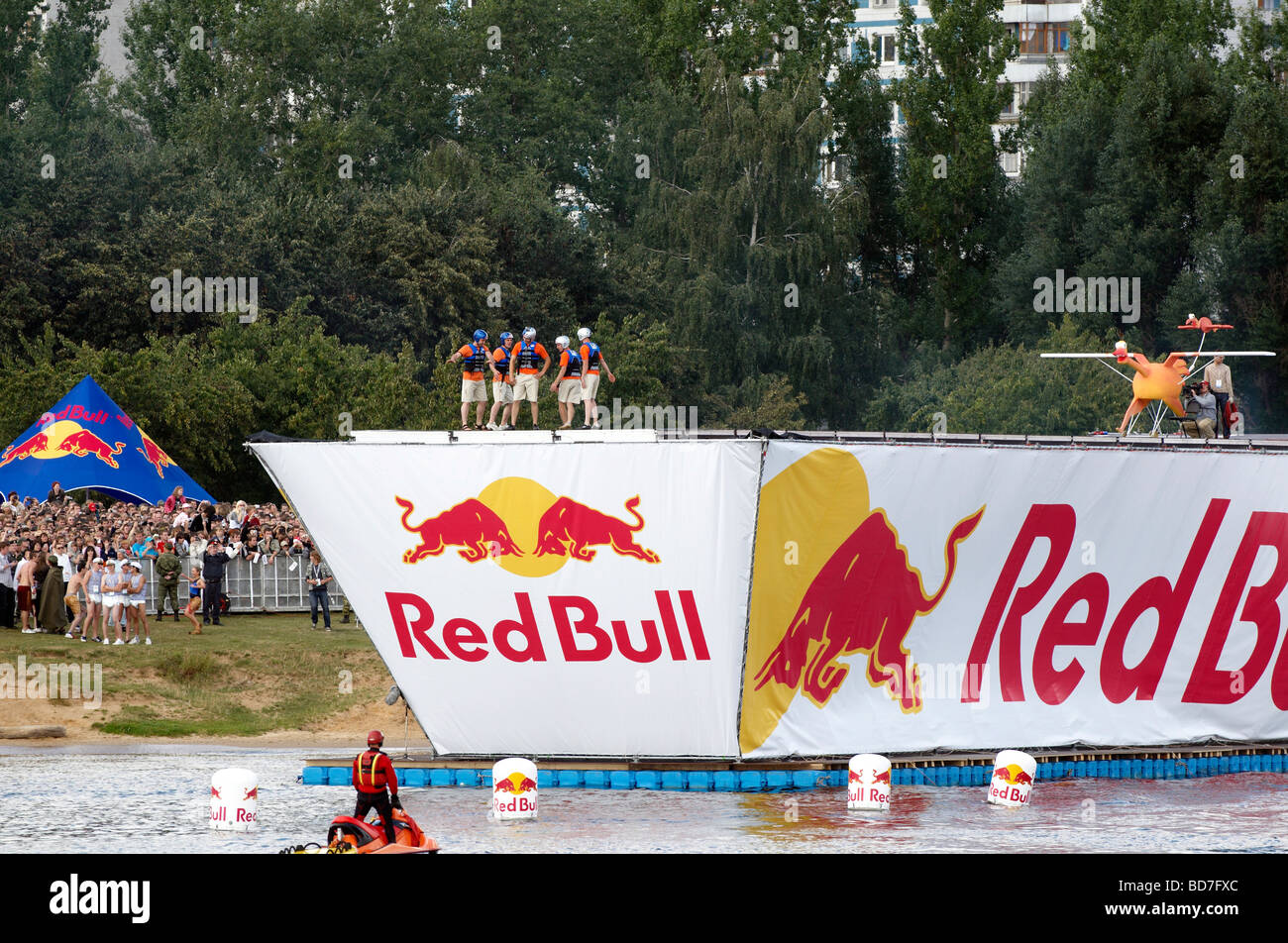 Handmade flying machine at the Red Bull Flugtag event in Moscow August ...