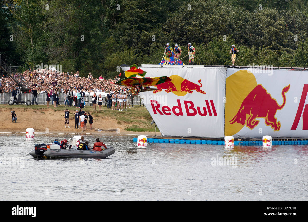 Handmade flying machine at the Red Bull Flugtag event in Moscow August ...