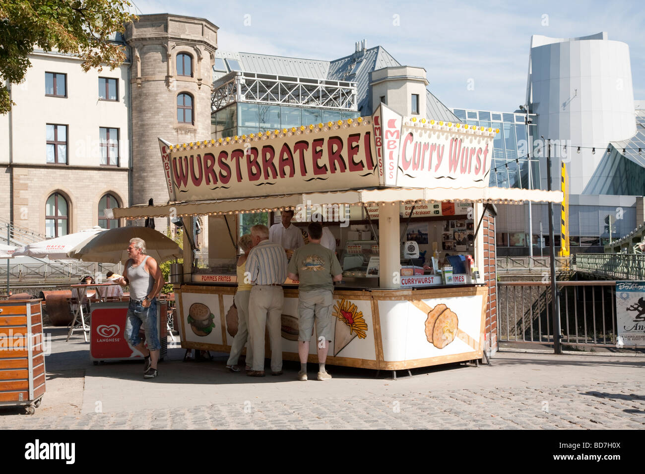 Sausage stall in Cologne Germany Stock Photo - Alamy