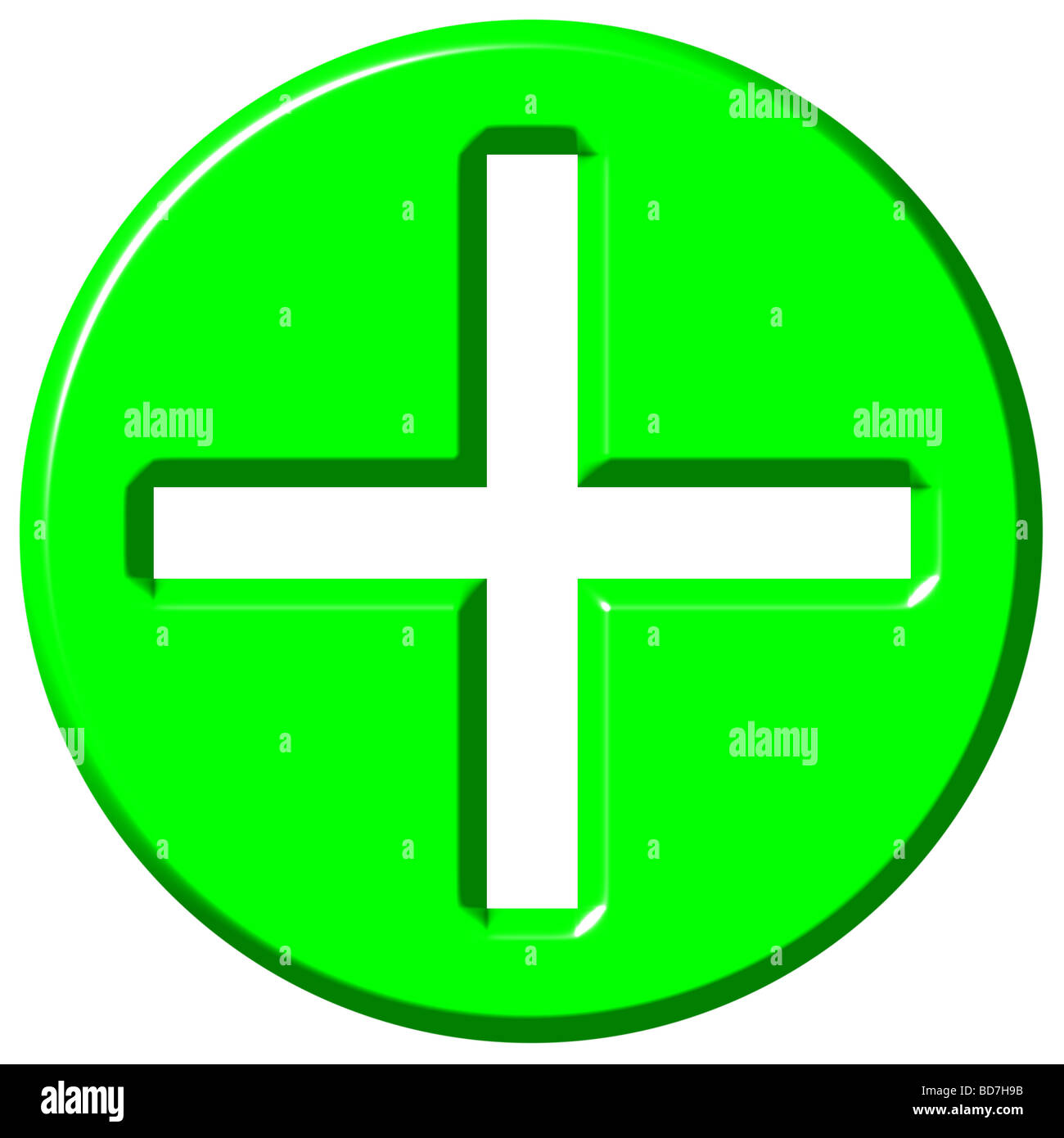 3d positive sign Stock Photo - Alamy