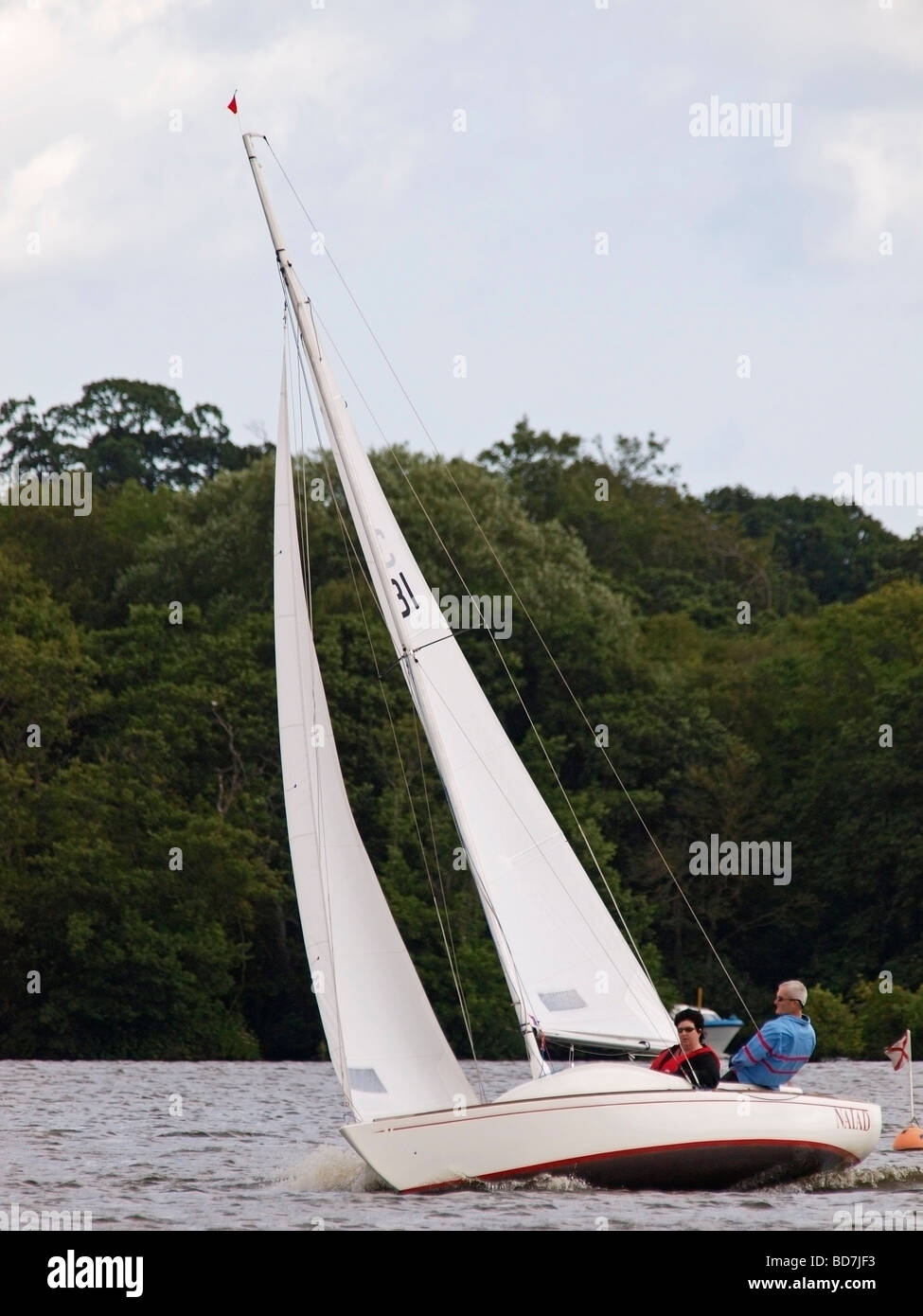 YEOMAN SAILING BOATS TAKING PART IN RACE AT WROXHAM REGATTA NORFOLK ...