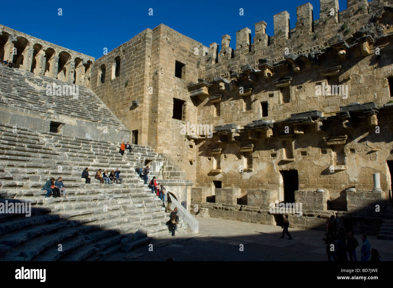 Ancient amphitheater stone seating hi-res stock photography and images ...