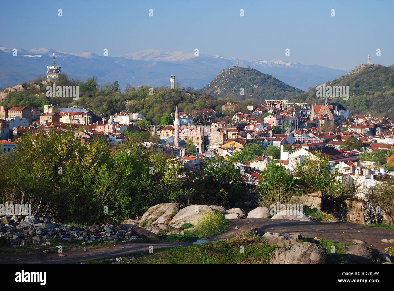 Panorama of Plovdiv from Nebet tepe Stock Photo - Alamy