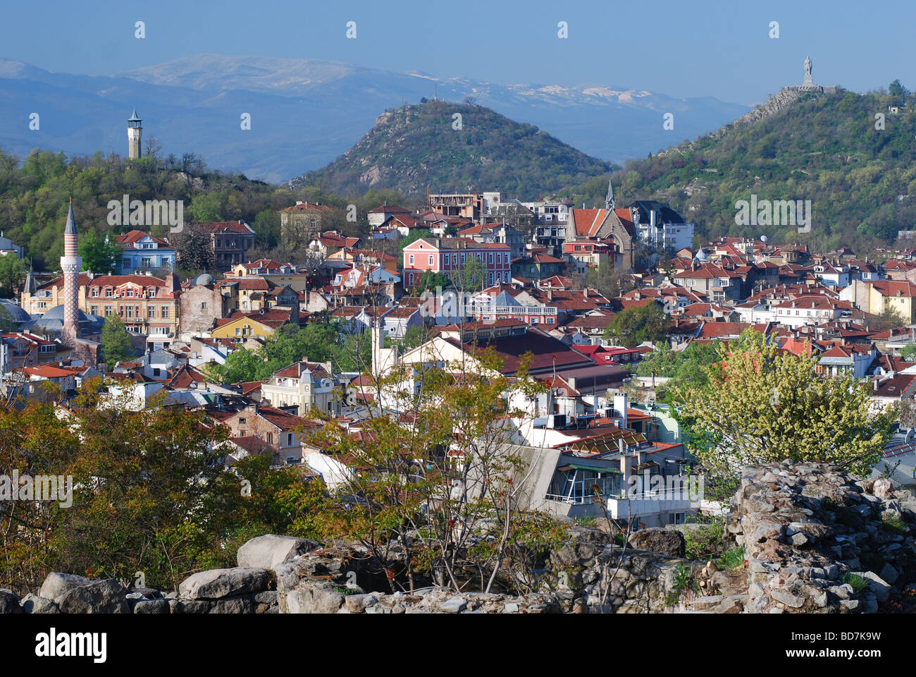 Panorama of Plovdiv from Nebet tepe Stock Photo - Alamy