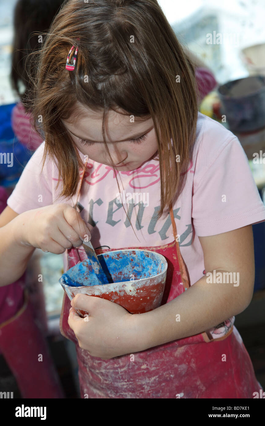 little girl working in studio Stock Photo - Alamy