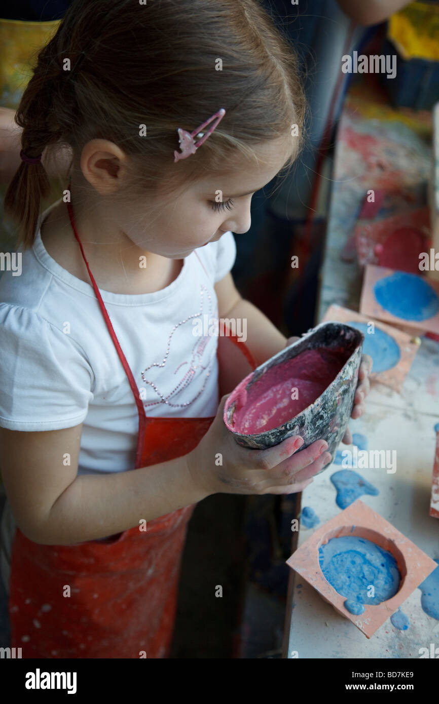 little girl working in studio Stock Photo - Alamy