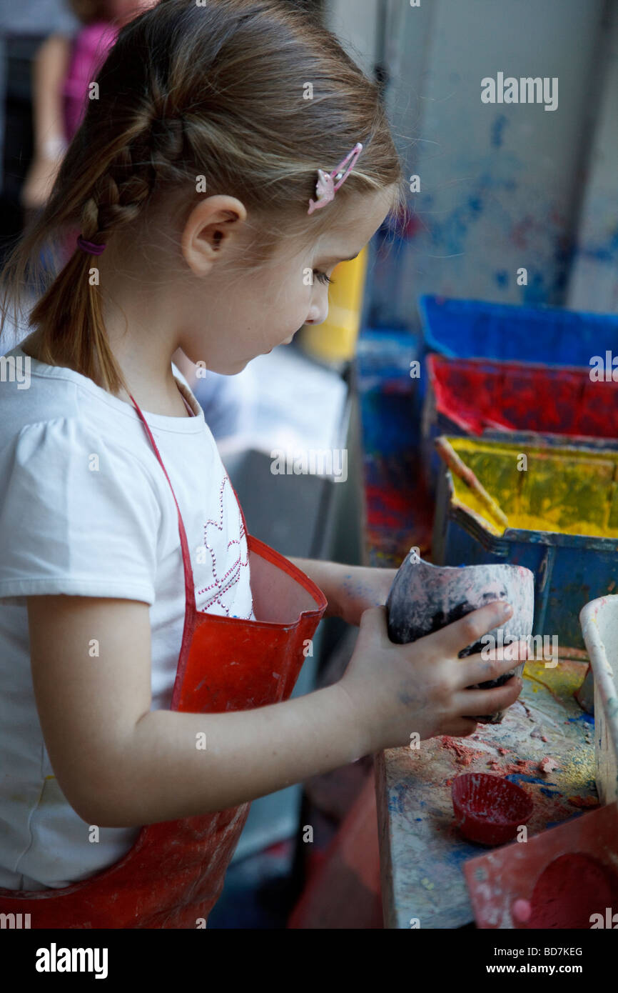 little girl working in studio Stock Photo - Alamy