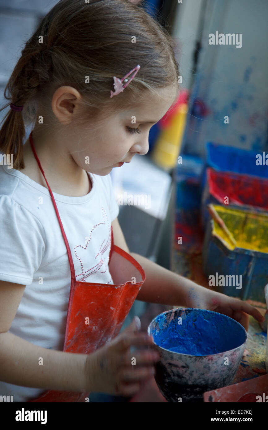 little girl working in studio Stock Photo - Alamy