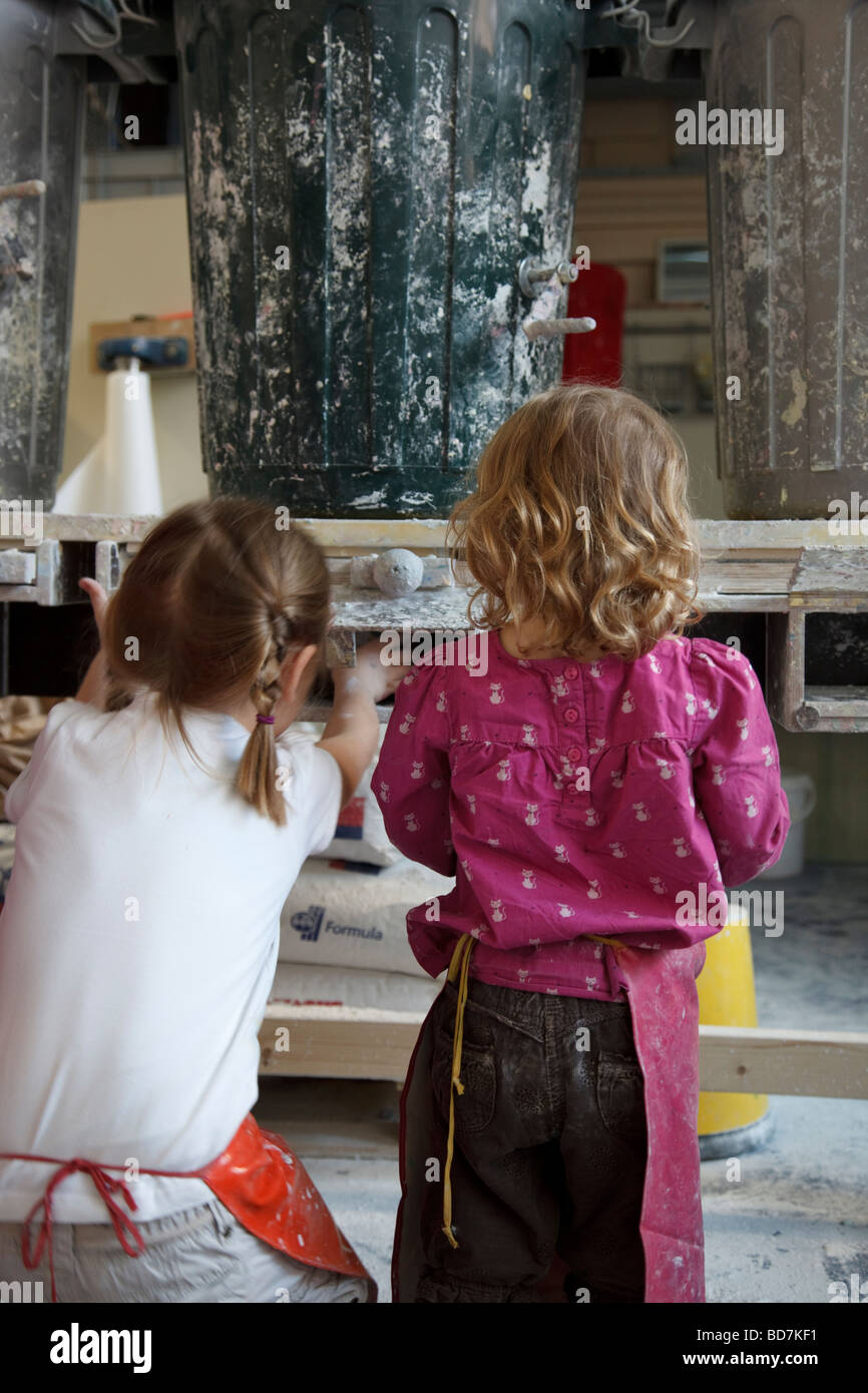 little girl working in studio Stock Photo - Alamy