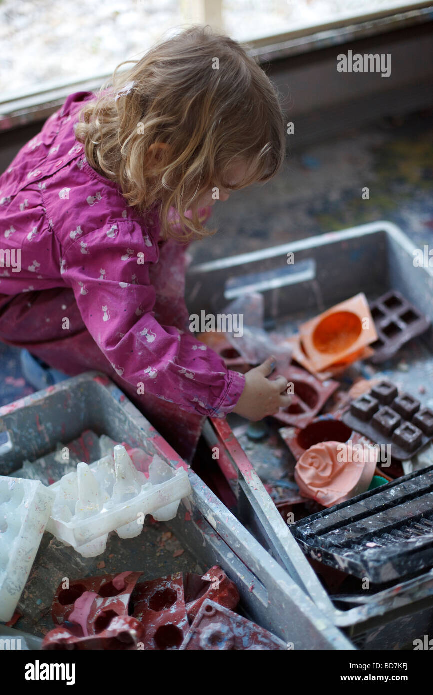 little girl working in studio Stock Photo - Alamy