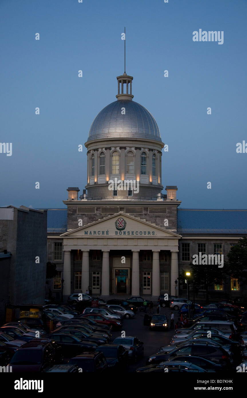 A view of Bonsecours Market at dusk Stock Photo - Alamy