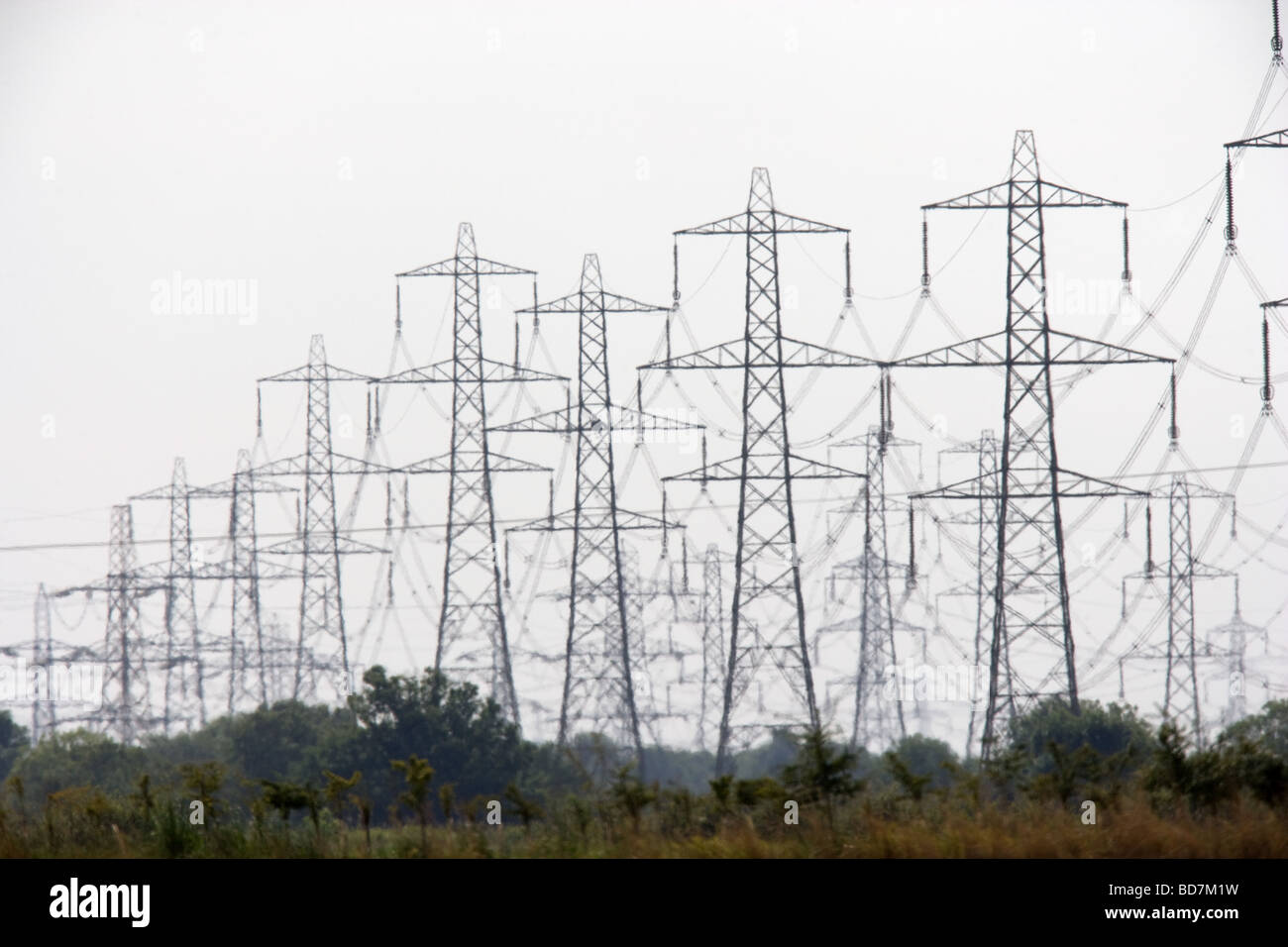 Power Station Electricity Pylons Stock Photo - Alamy