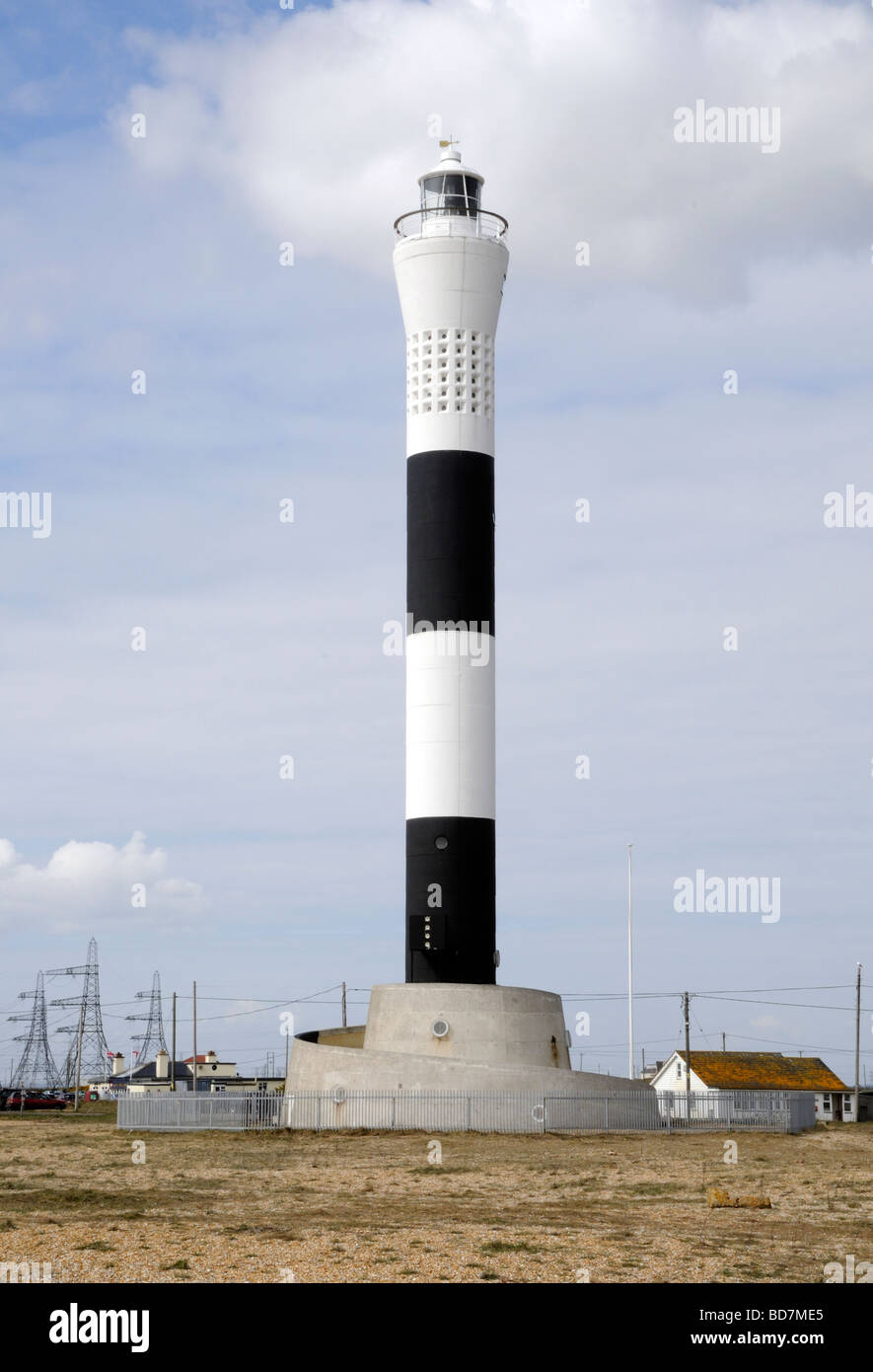 The new Dungeness Lighthouse Stock Photo - Alamy