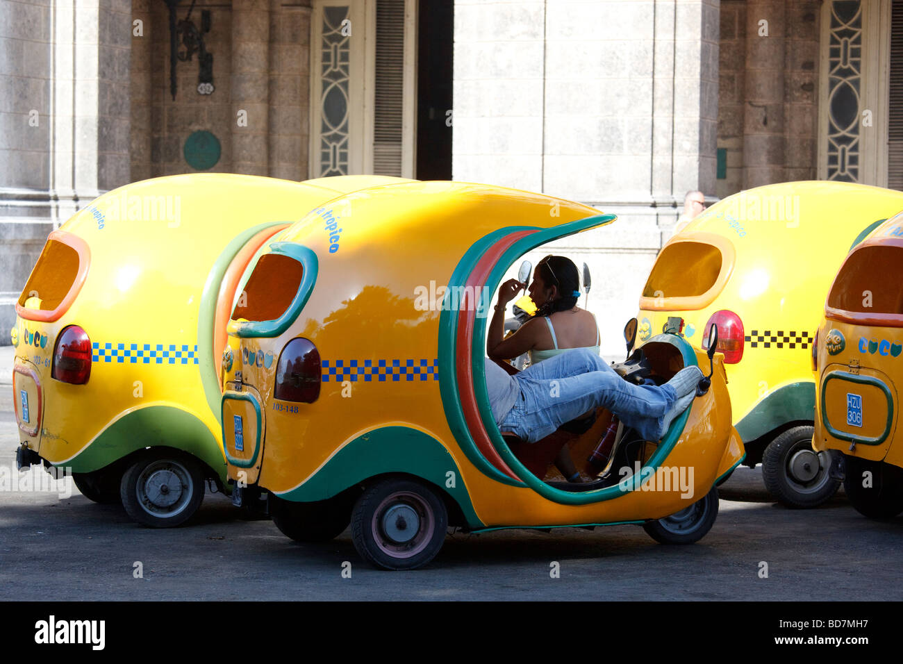 Coco taxis in cuba hi-res stock photography and images - Alamy