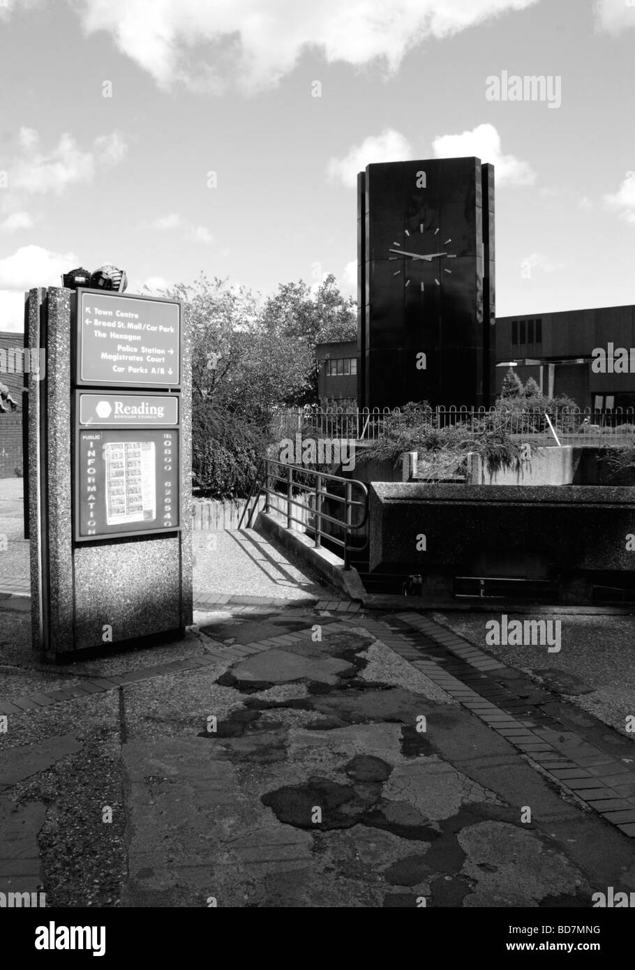 Public square of clock Black and White Stock Photos & Images - Alamy