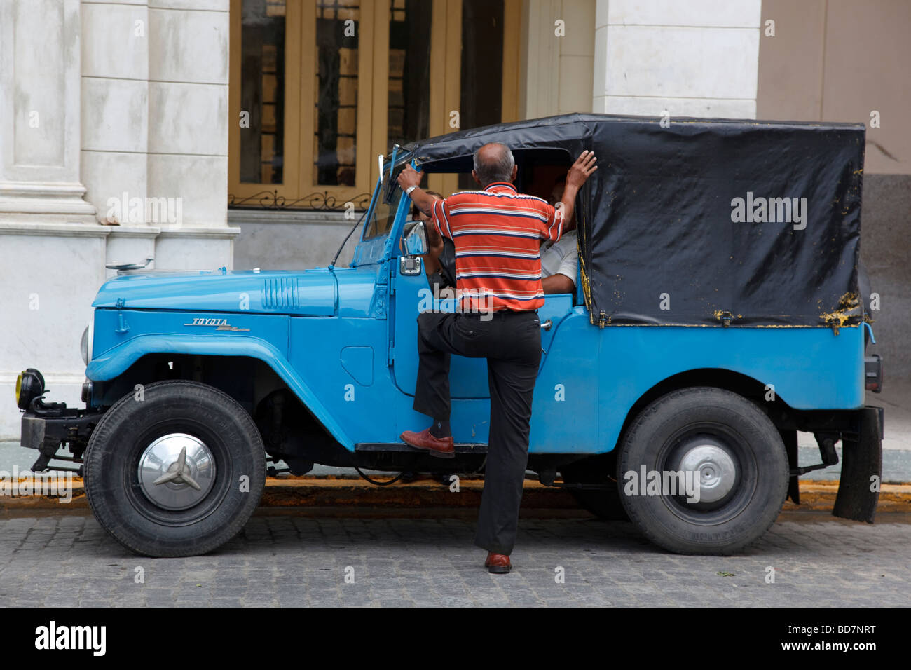man with Jeep Stock Photo - Alamy