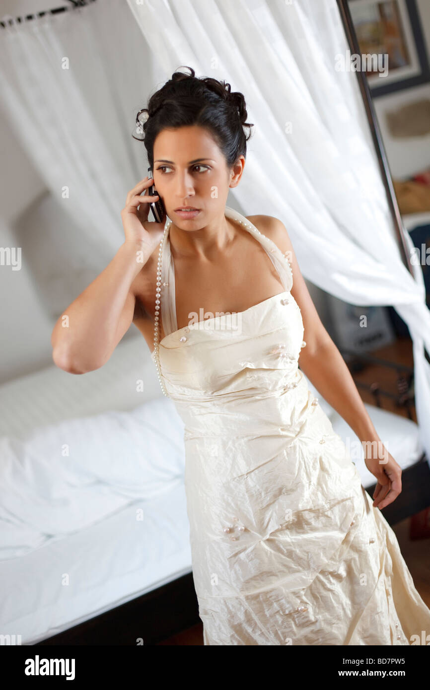 bride calling bride groom Stock Photo - Alamy