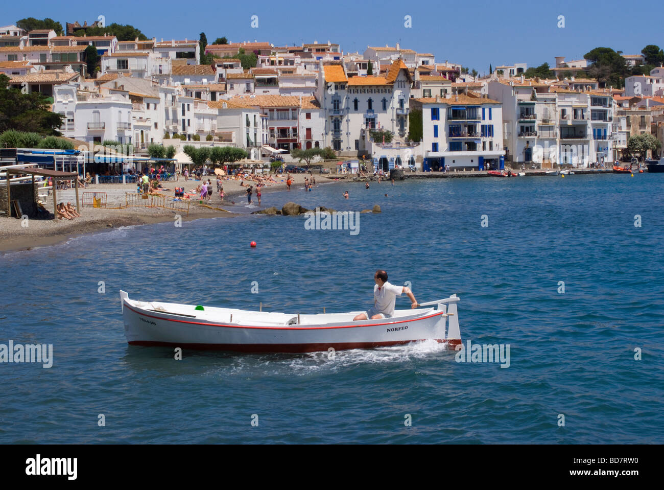 The Beautiful Waterfront Town of Cadaques in the Costa Brava Catelonia ...