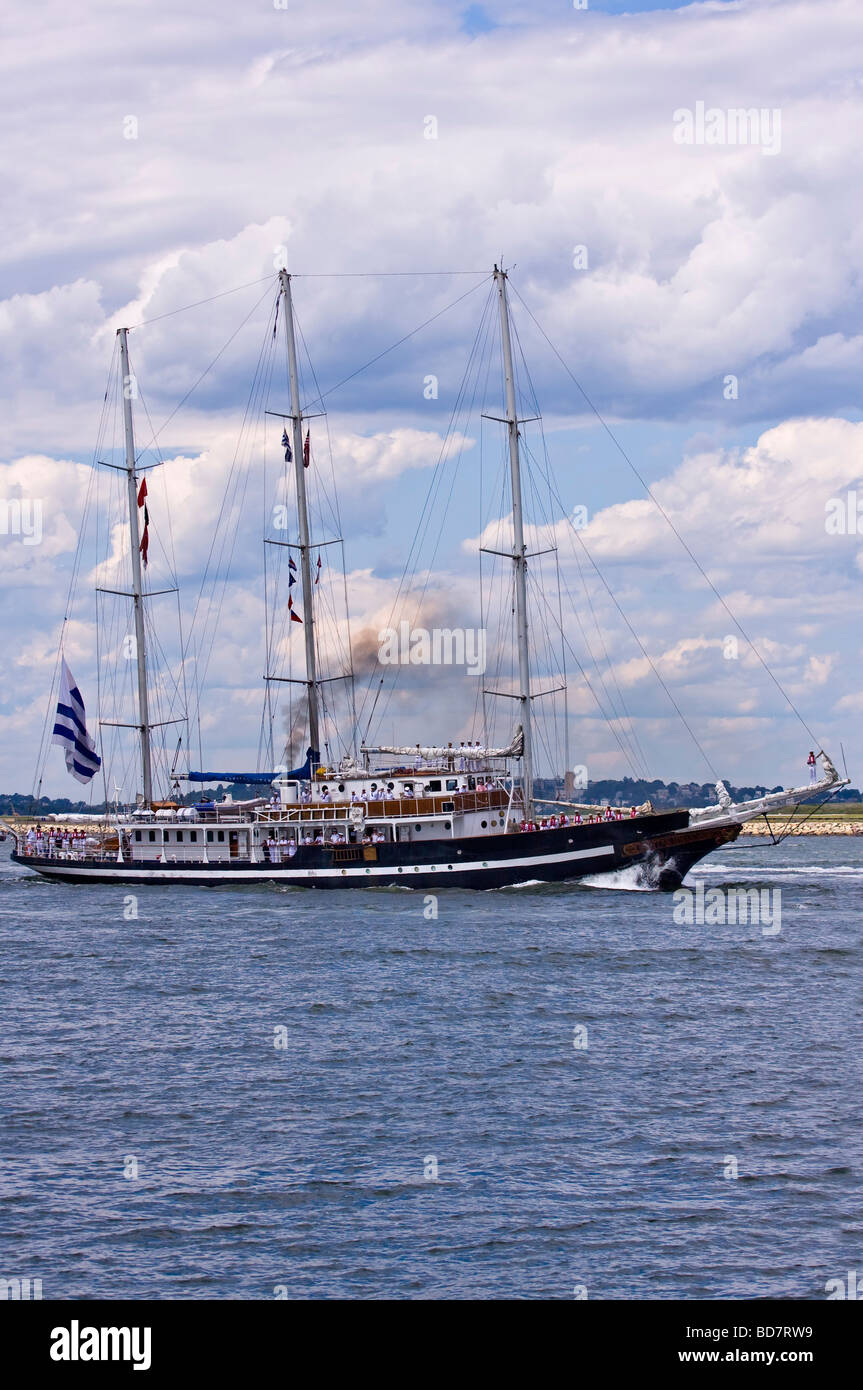 Sail Boston 2009. Uruguayan Tall Ship "Captain Miranda", a Staysail ...