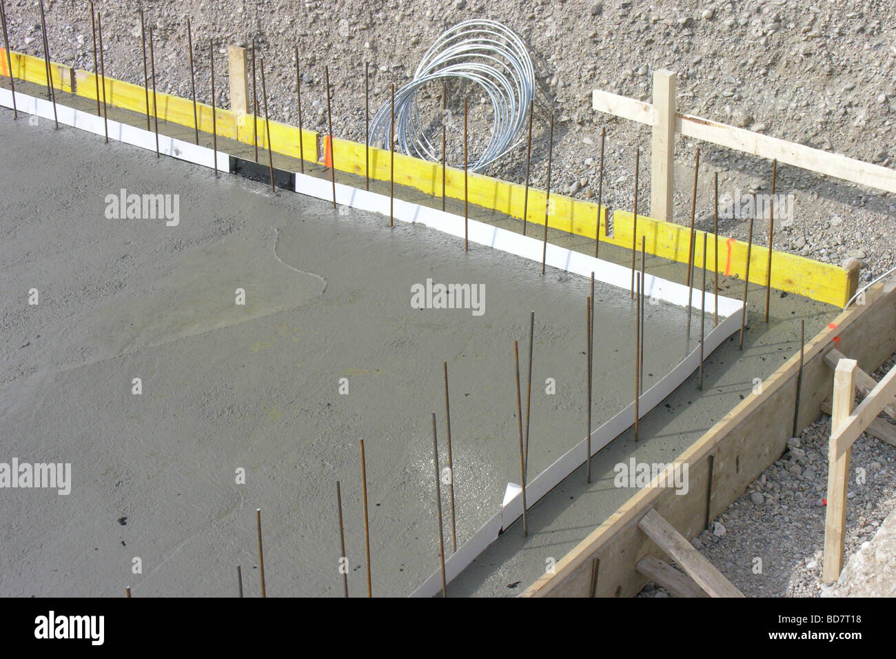 concrete foundation in the construction trench Stock Photo - Alamy
