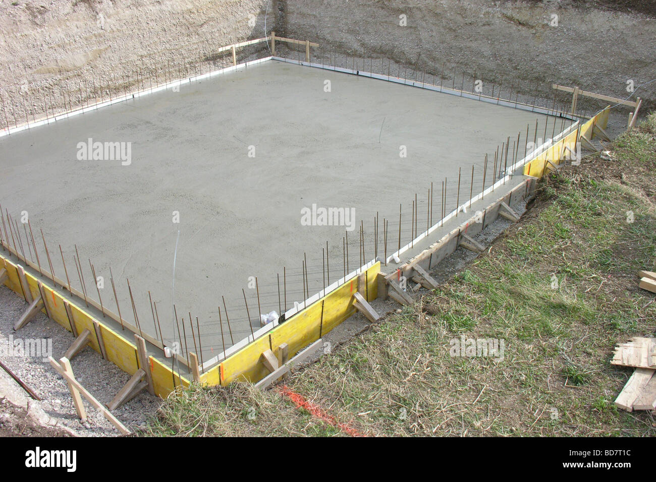concrete foundation in the construction trench Stock Photo - Alamy