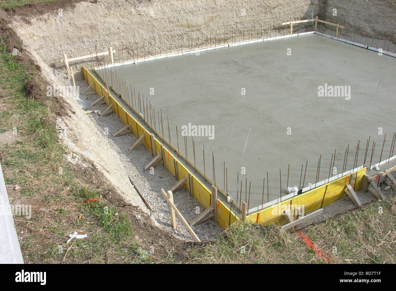 concrete foundation in the construction trench Stock Photo - Alamy