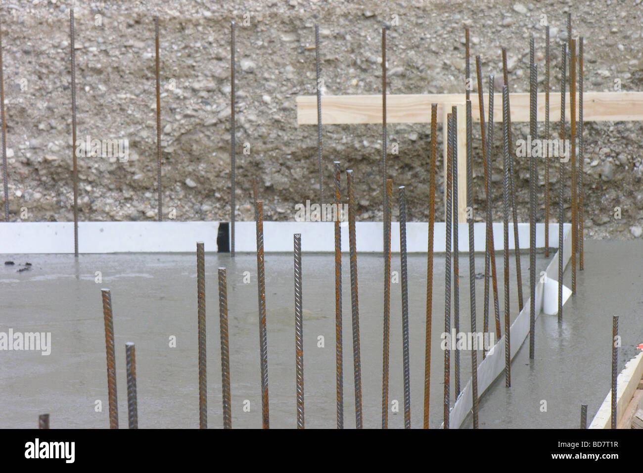 concrete foundation in the construction trench Stock Photo - Alamy