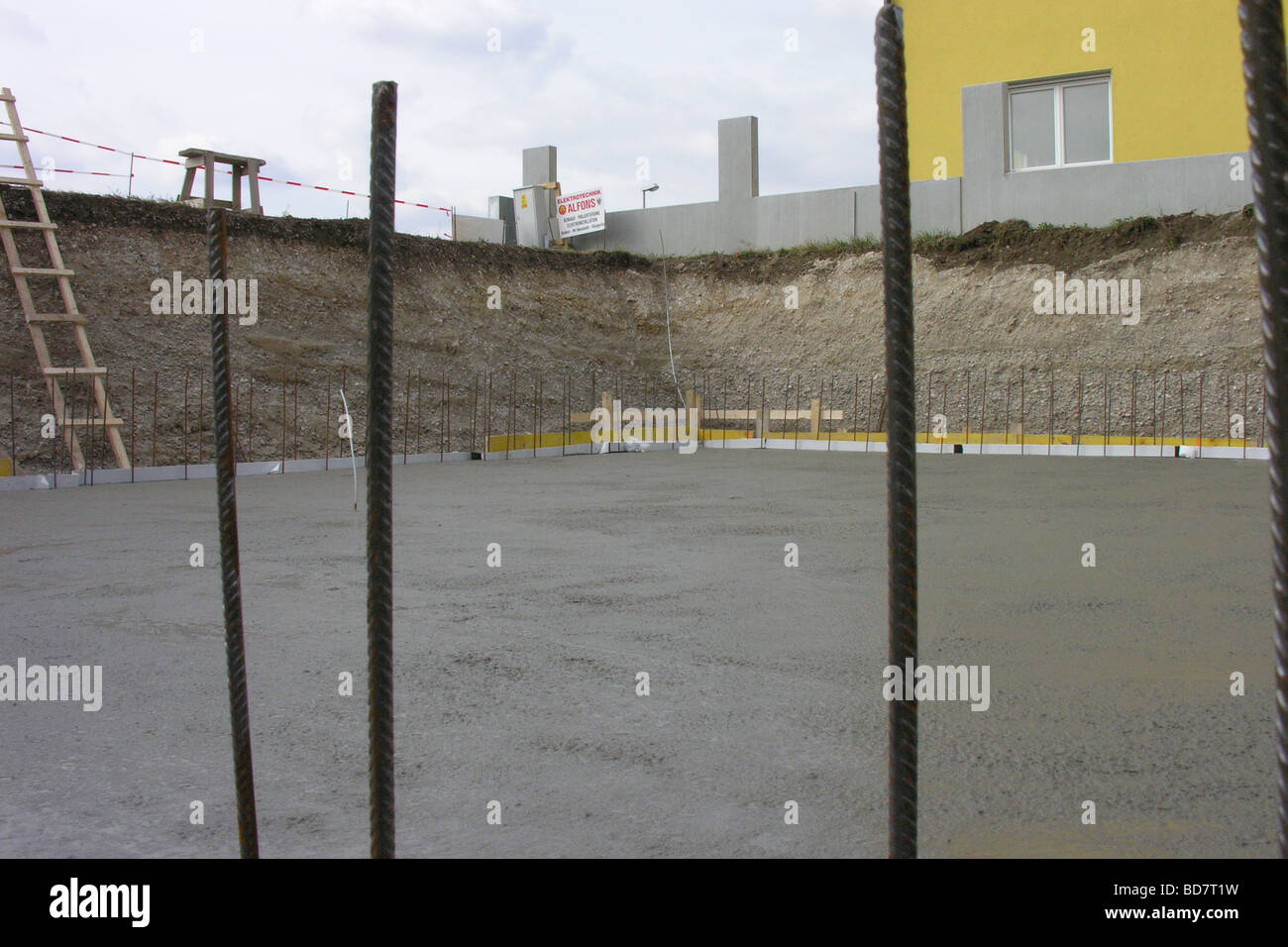 concrete foundation in the construction trench Stock Photo - Alamy