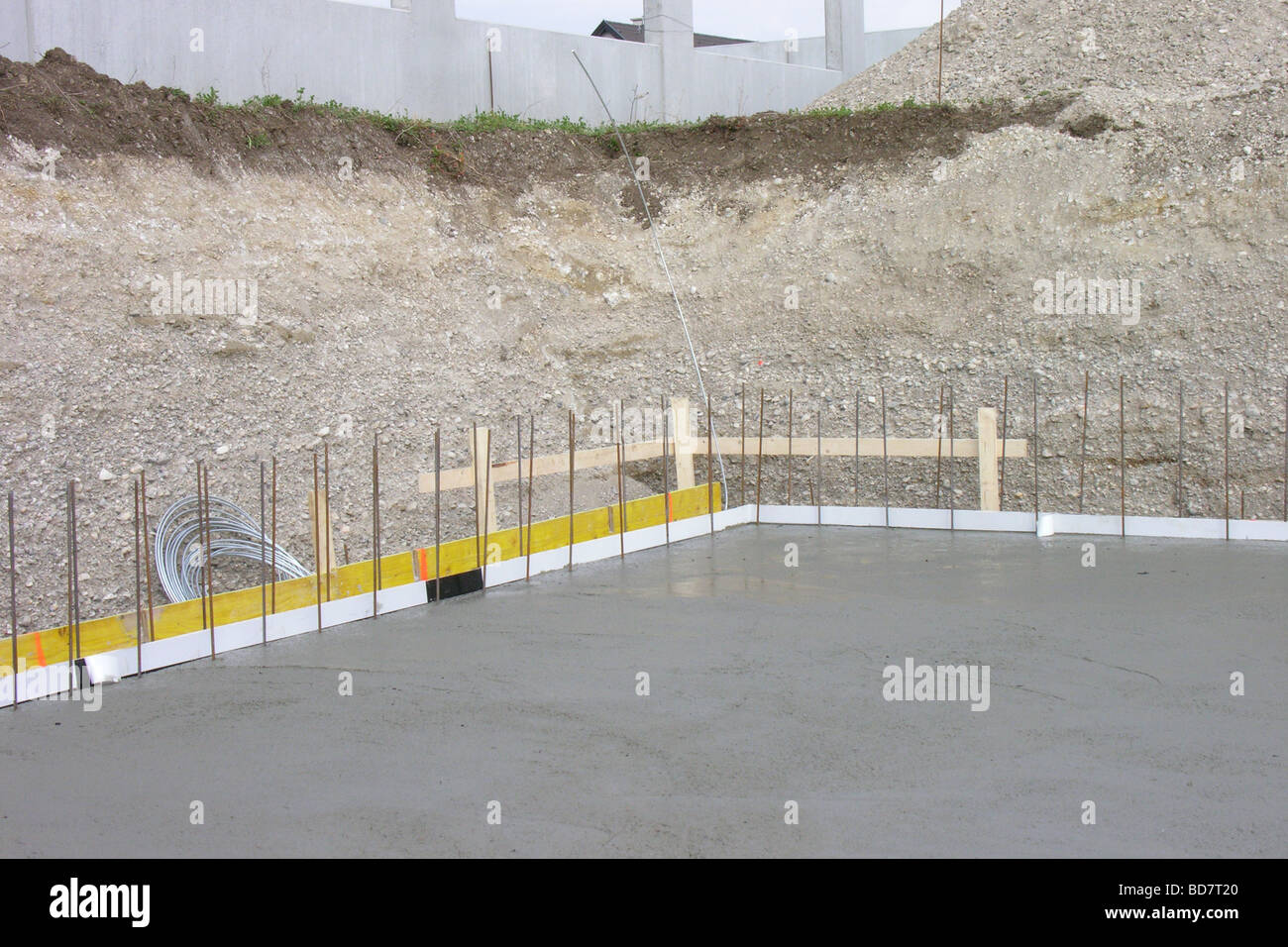 concrete foundation in the construction trench Stock Photo - Alamy